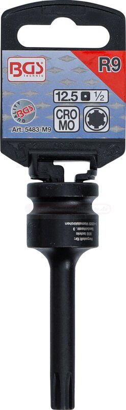 Kraft-Bit-Einsatz | Länge 75 mm | Antrieb Innenvierkant 12,5 mm (1/2"