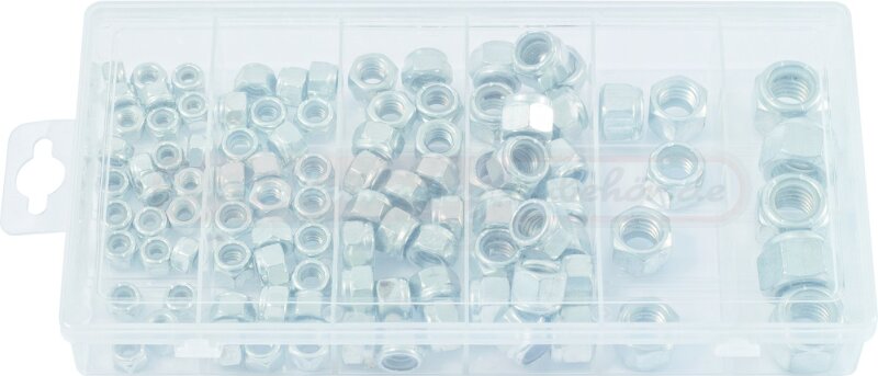 Sortiment Muttern, selbstsichernd, UNC, 100-tlg, 15,65