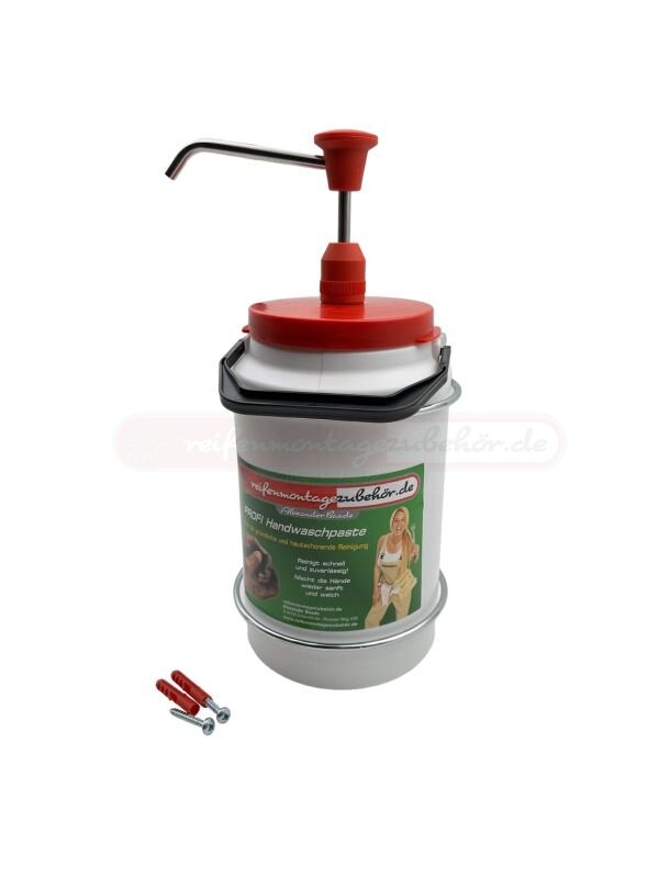 PROFI Handwaschpaste 3Kg pumpbar Set inkl Seifenspender, Wandhalterun